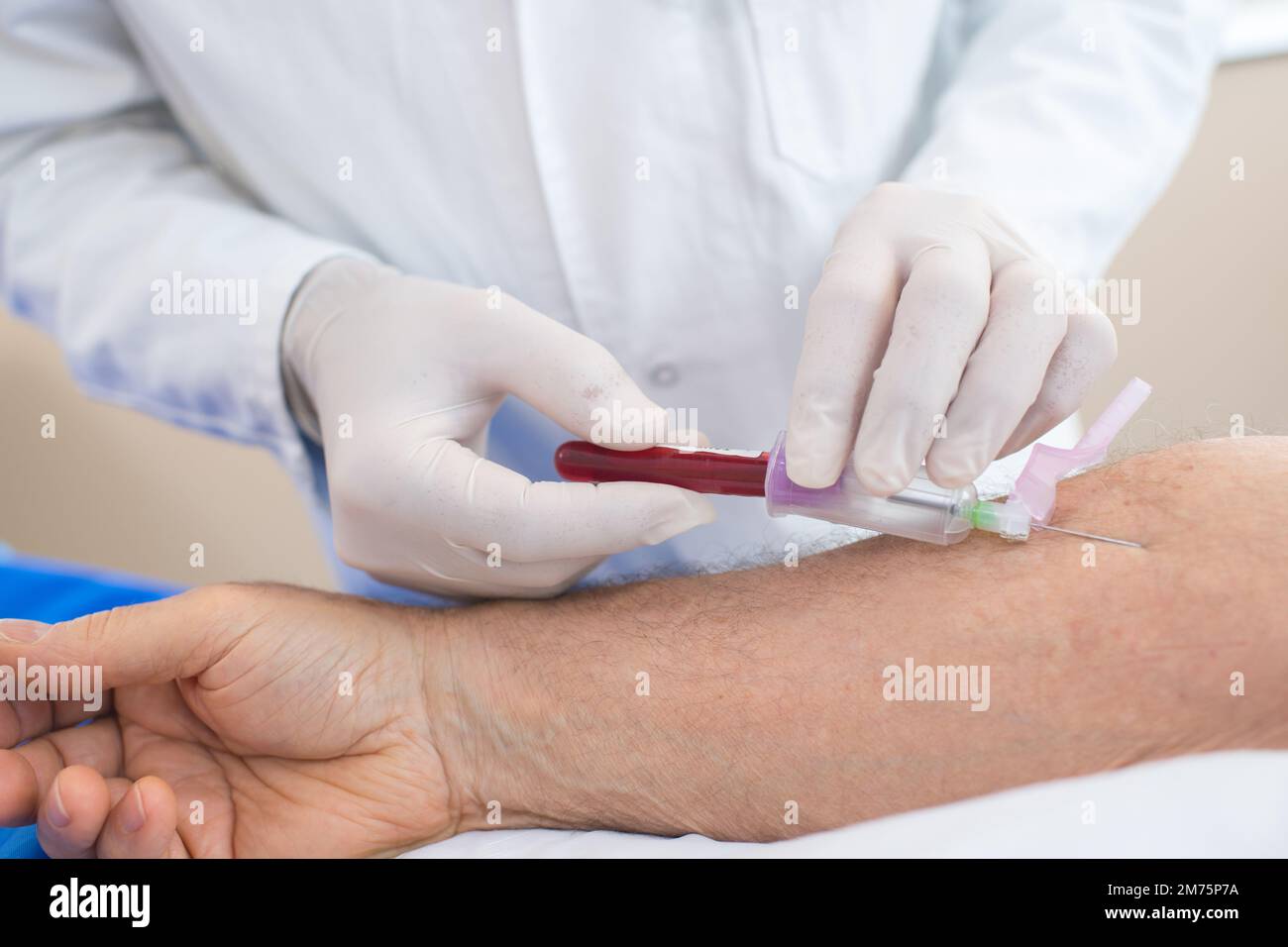hospital patients injected with blood Stock Photo - Alamy