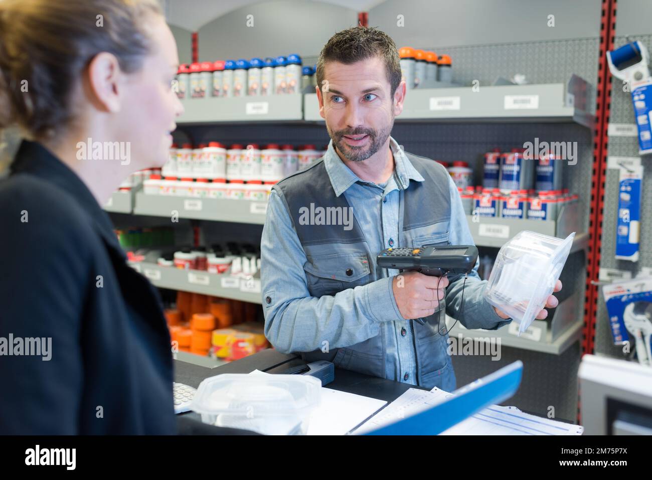 Handheld barcode laser reader scanner device equipment hi-res stock ...