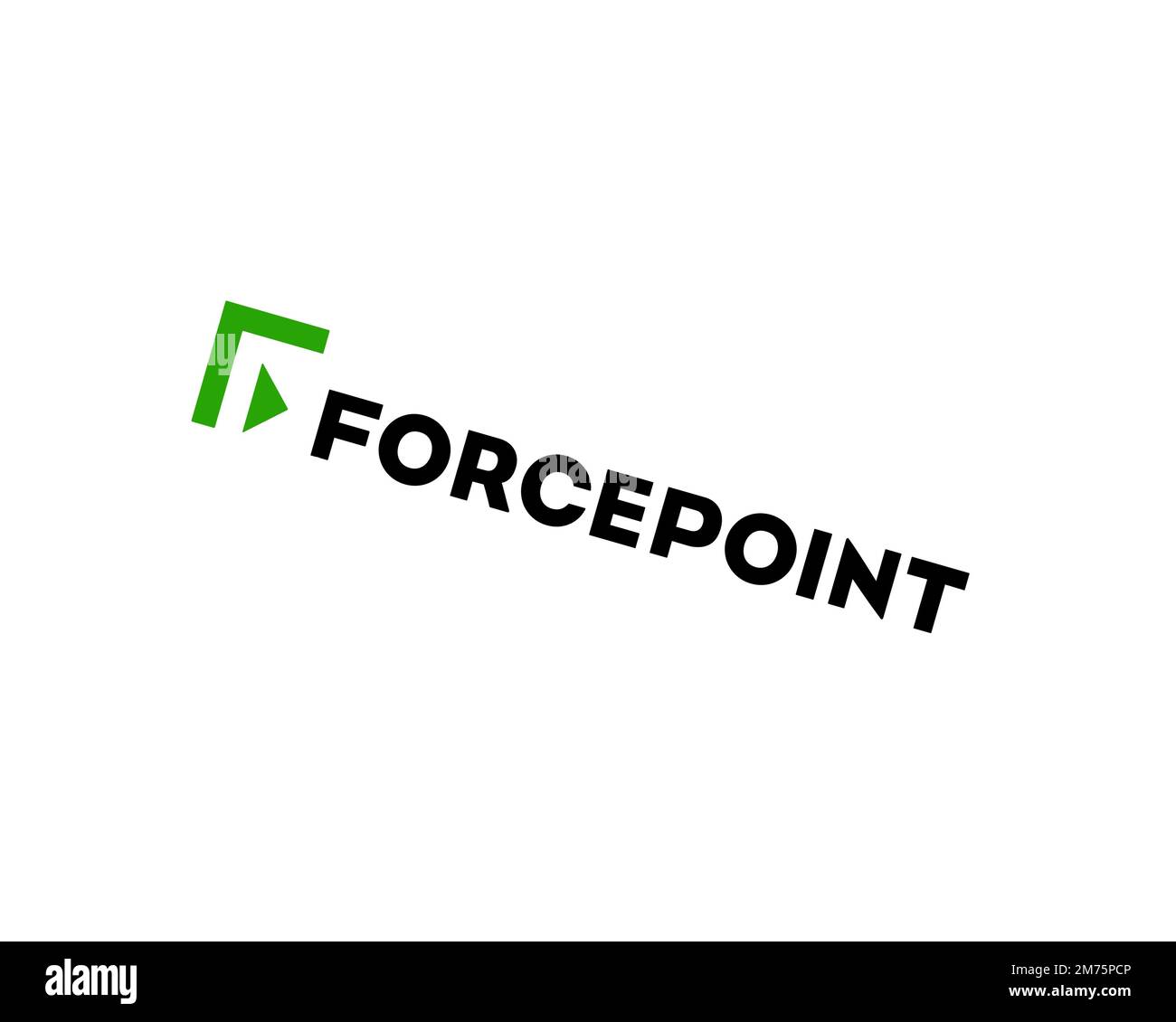 Forcepoint, rotated logo, white background B Stock Photo - Alamy