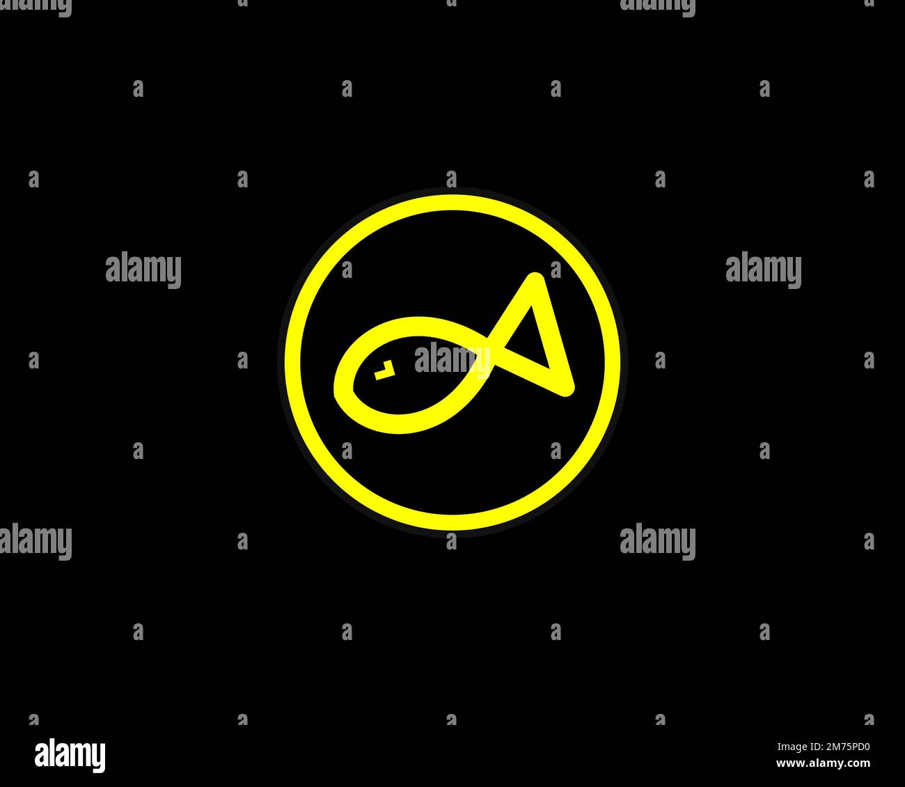 Fish Fillets NG, rotated logo, black background Stock Photo - Alamy