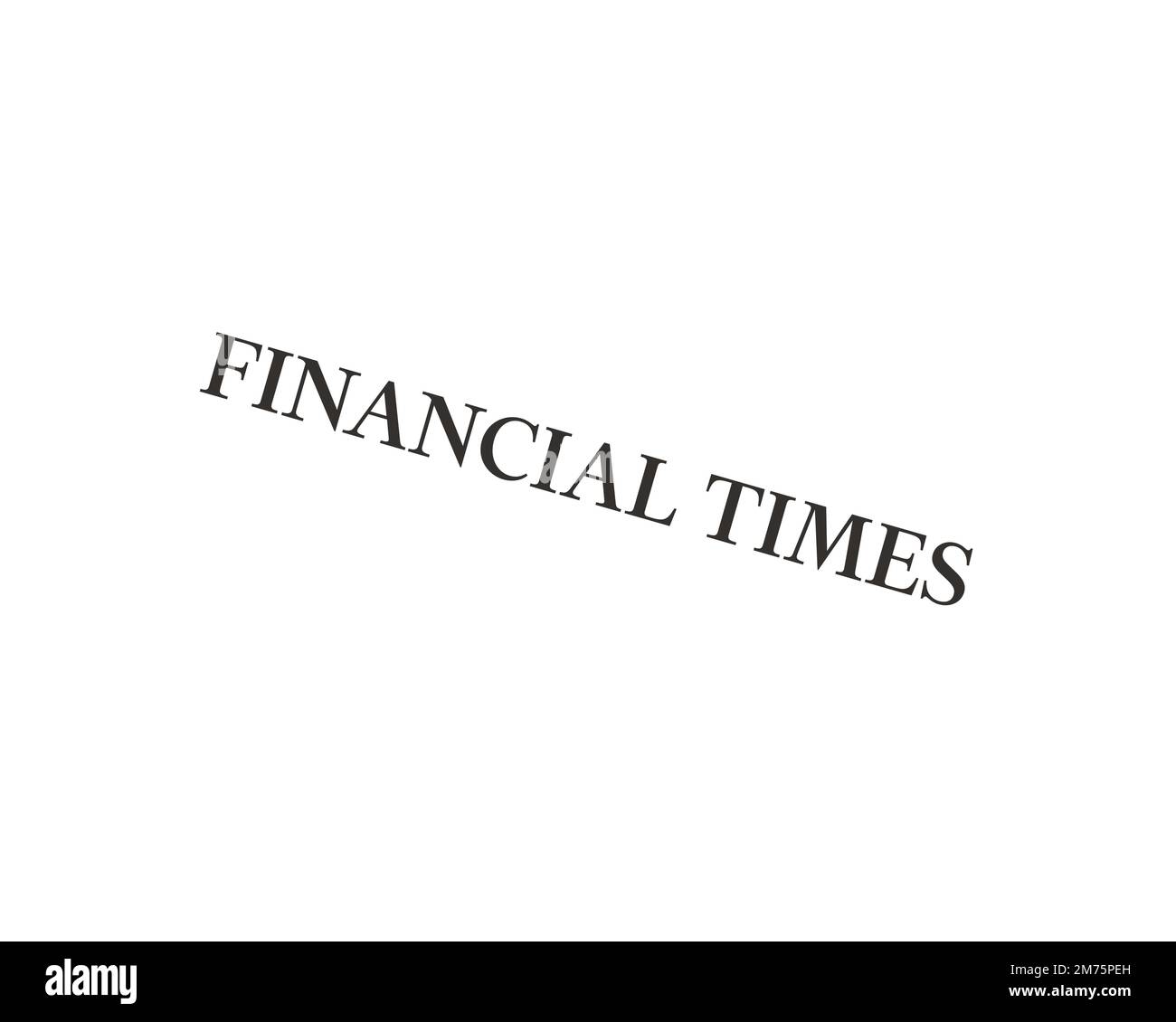 Financial Times, rotated logo, white background B Stock Photo - Alamy