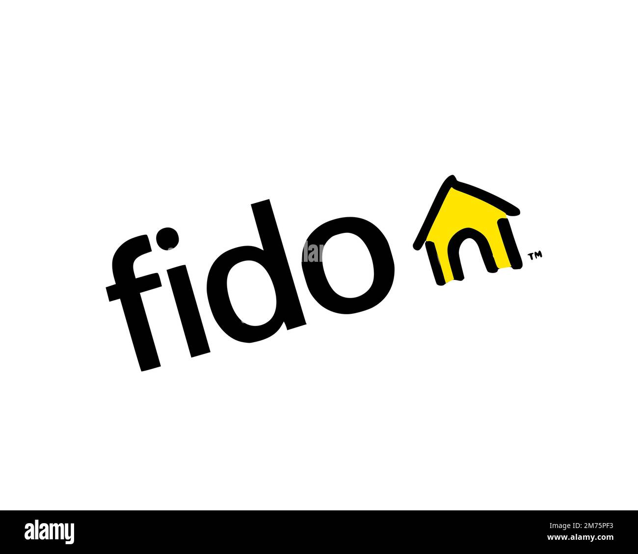 Fido Solutions, rotated logo, white background Stock Photo - Alamy