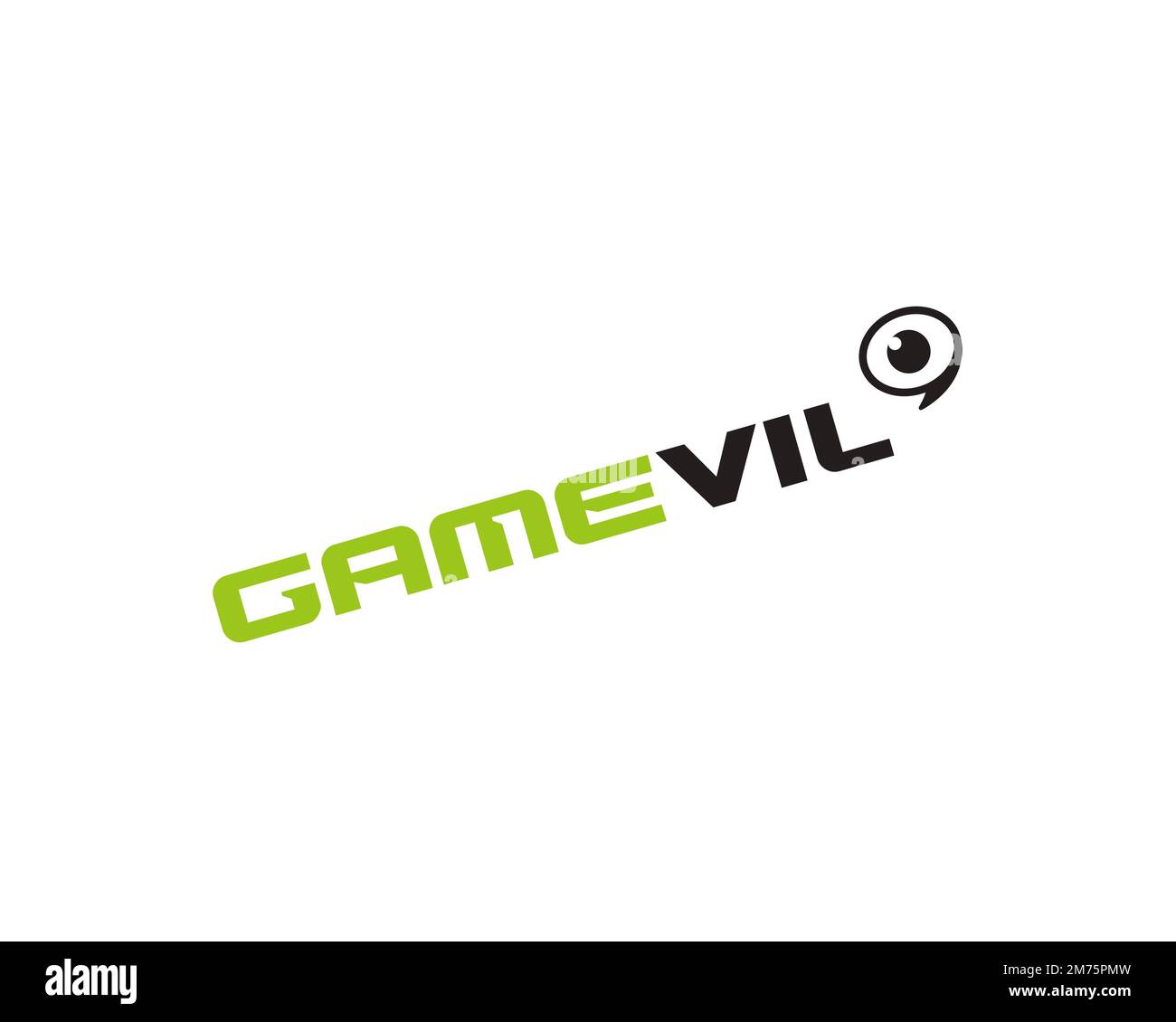 Gamevil, rotated logo, white background Stock Photo - Alamy