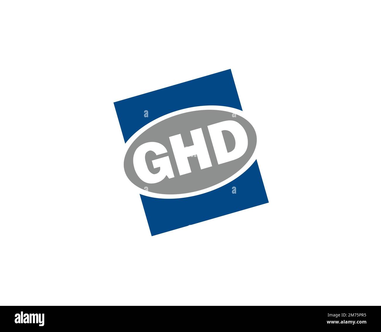 GHD Group, rotated logo, white background Stock Photo - Alamy