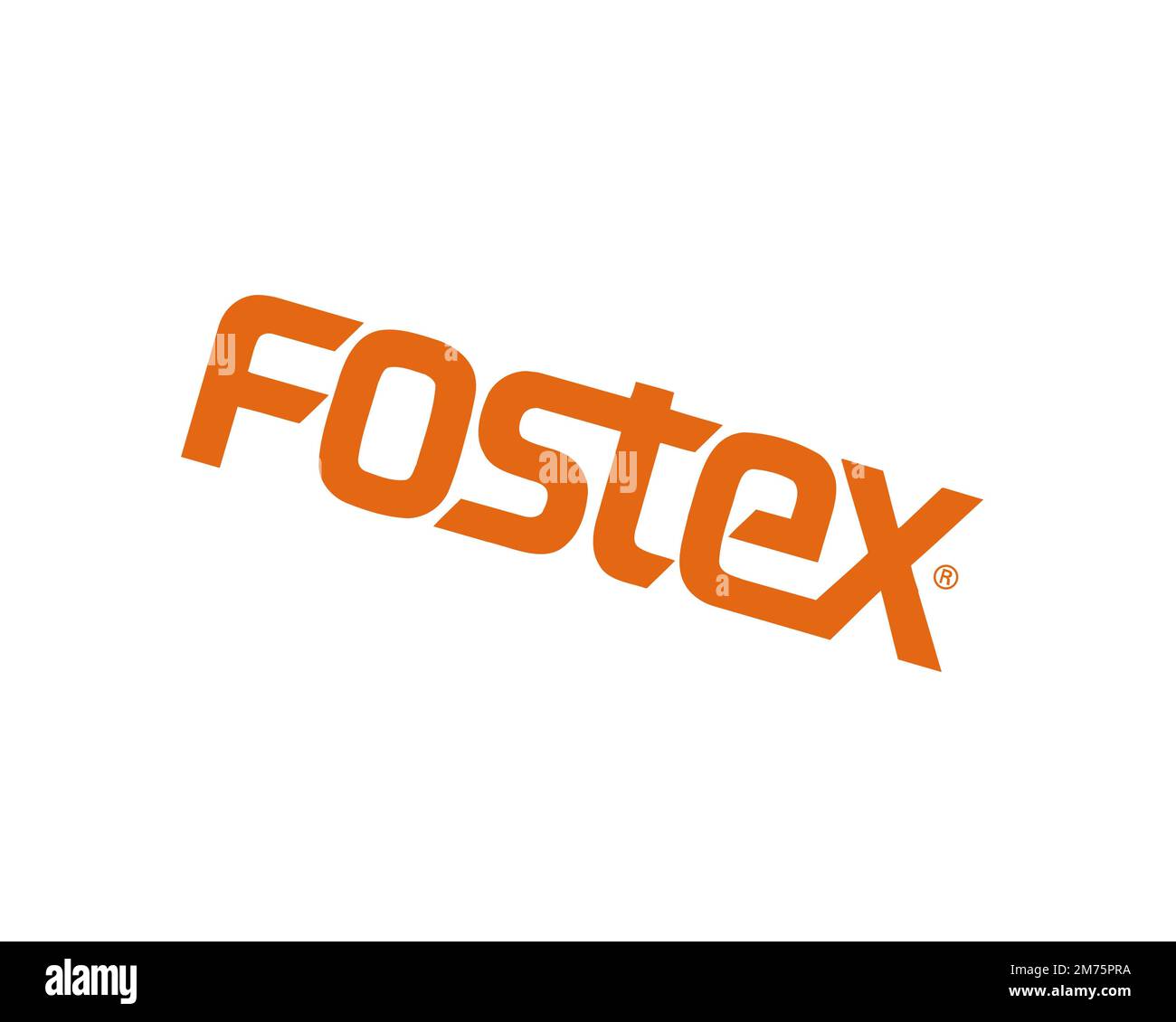 Fostex, rotated logo, white background B Stock Photo - Alamy