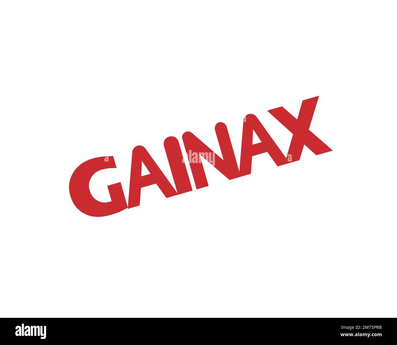 Gainax, rotated logo, white background Stock Photo - Alamy