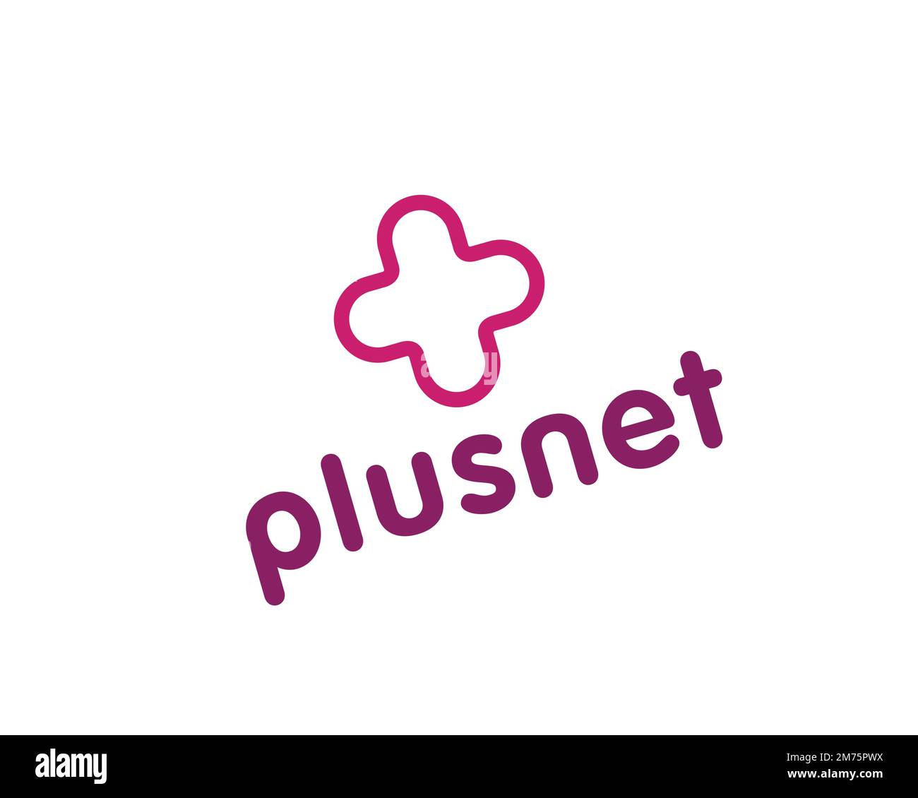 Plusnet, rotated logo, white background Stock Photo - Alamy