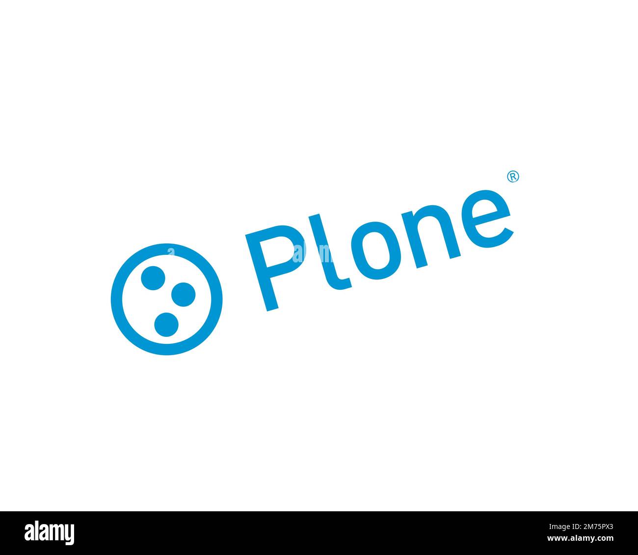 Plone software, rotated logo, white background Stock Photo - Alamy