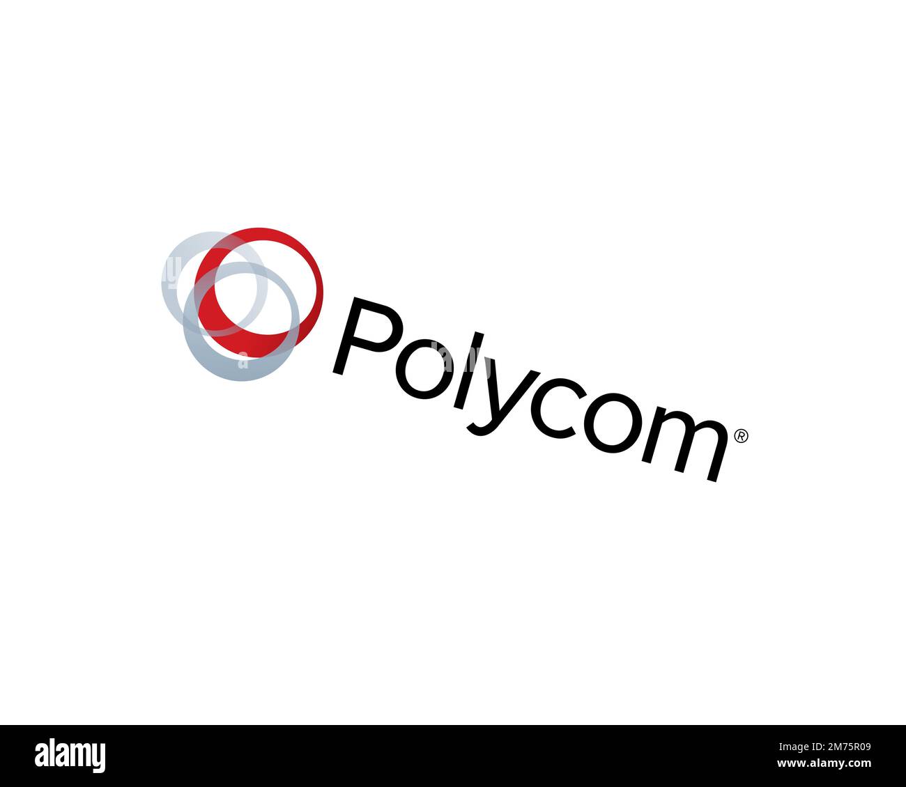 Polycom, rotated logo, white background B Stock Photo - Alamy