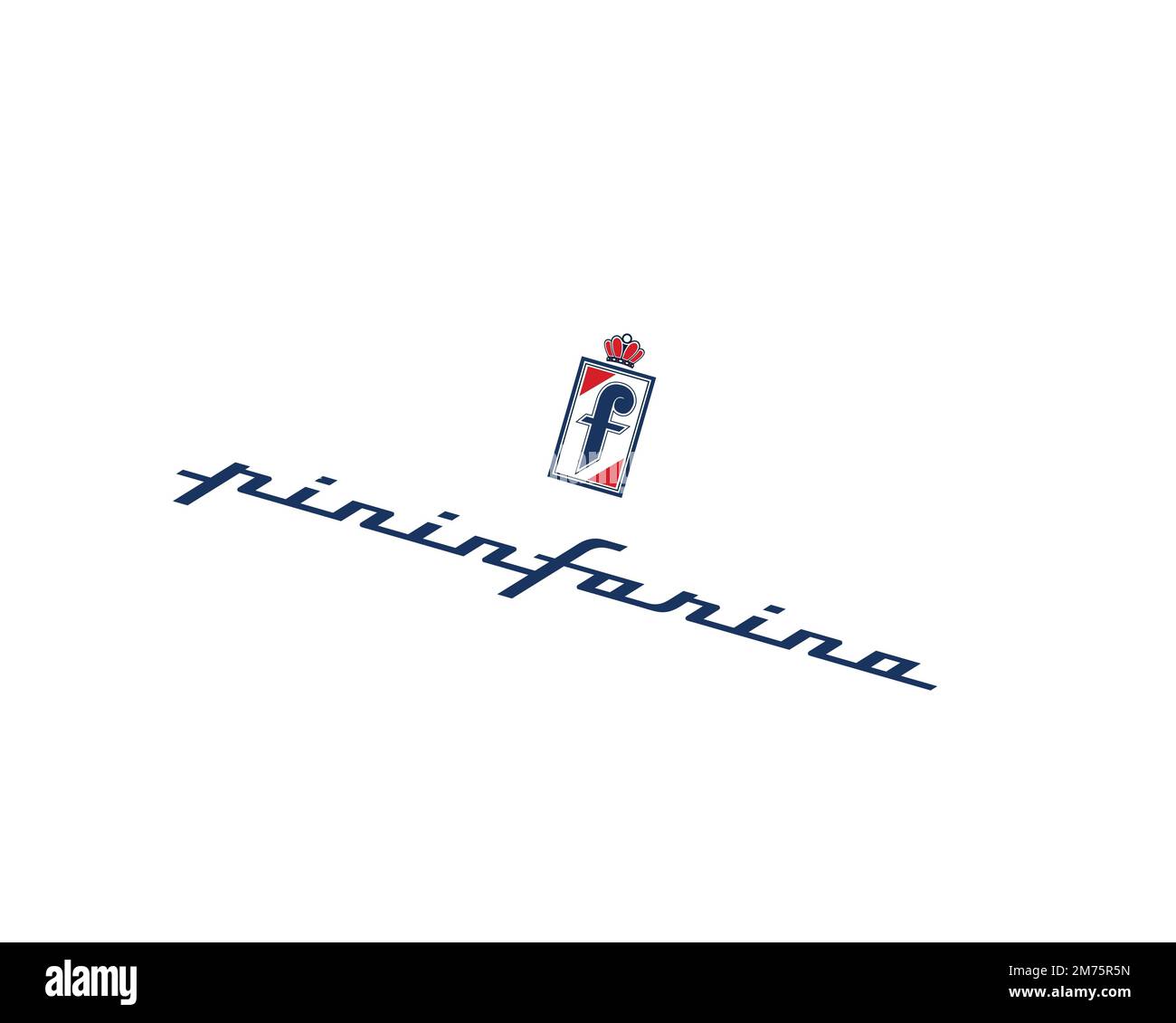 Pininfarina, rotated logo, white background B Stock Photo - Alamy