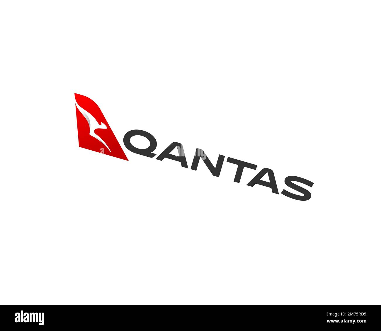 Qantas, rotated logo, white background B Stock Photo - Alamy