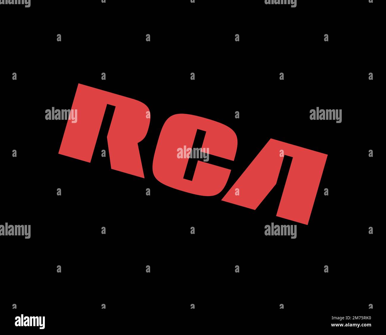 RCA, rotated logo, black background B Stock Photo - Alamy