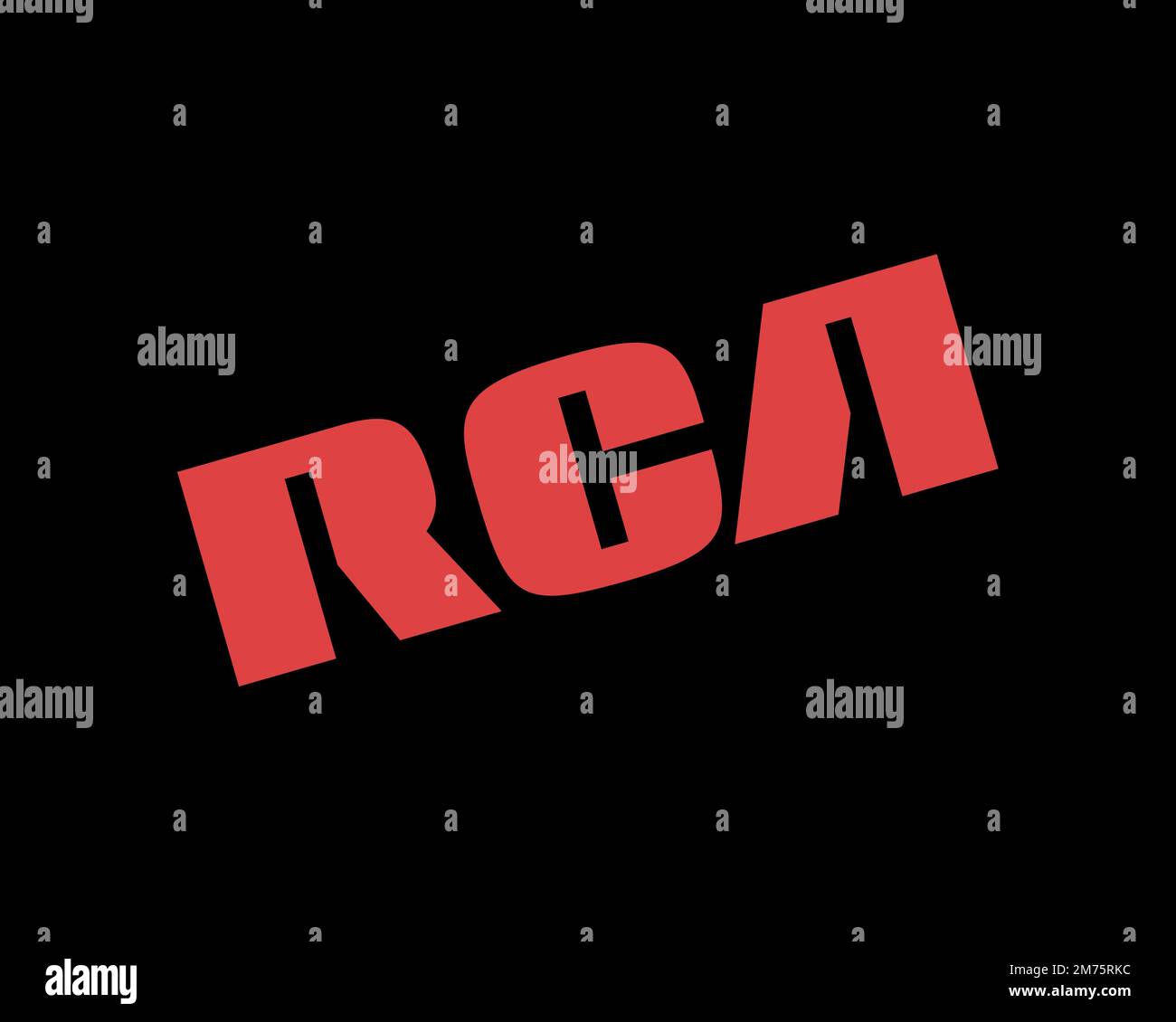 RCA, rotated logo, black background Stock Photo - Alamy