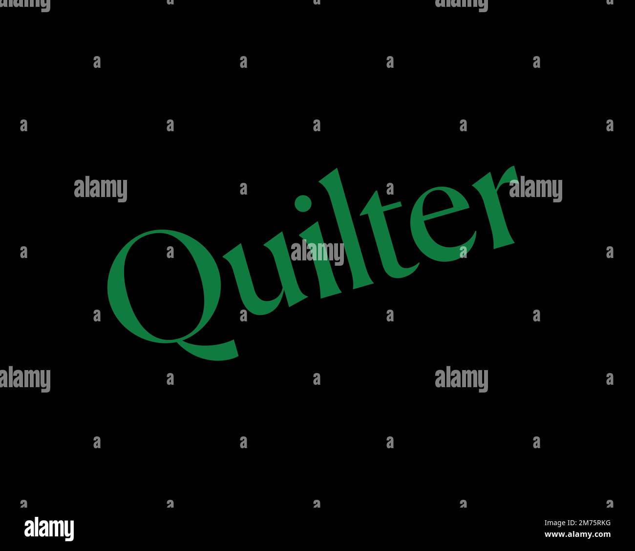 Quilter plc, rotated logo, black background Stock Photo - Alamy