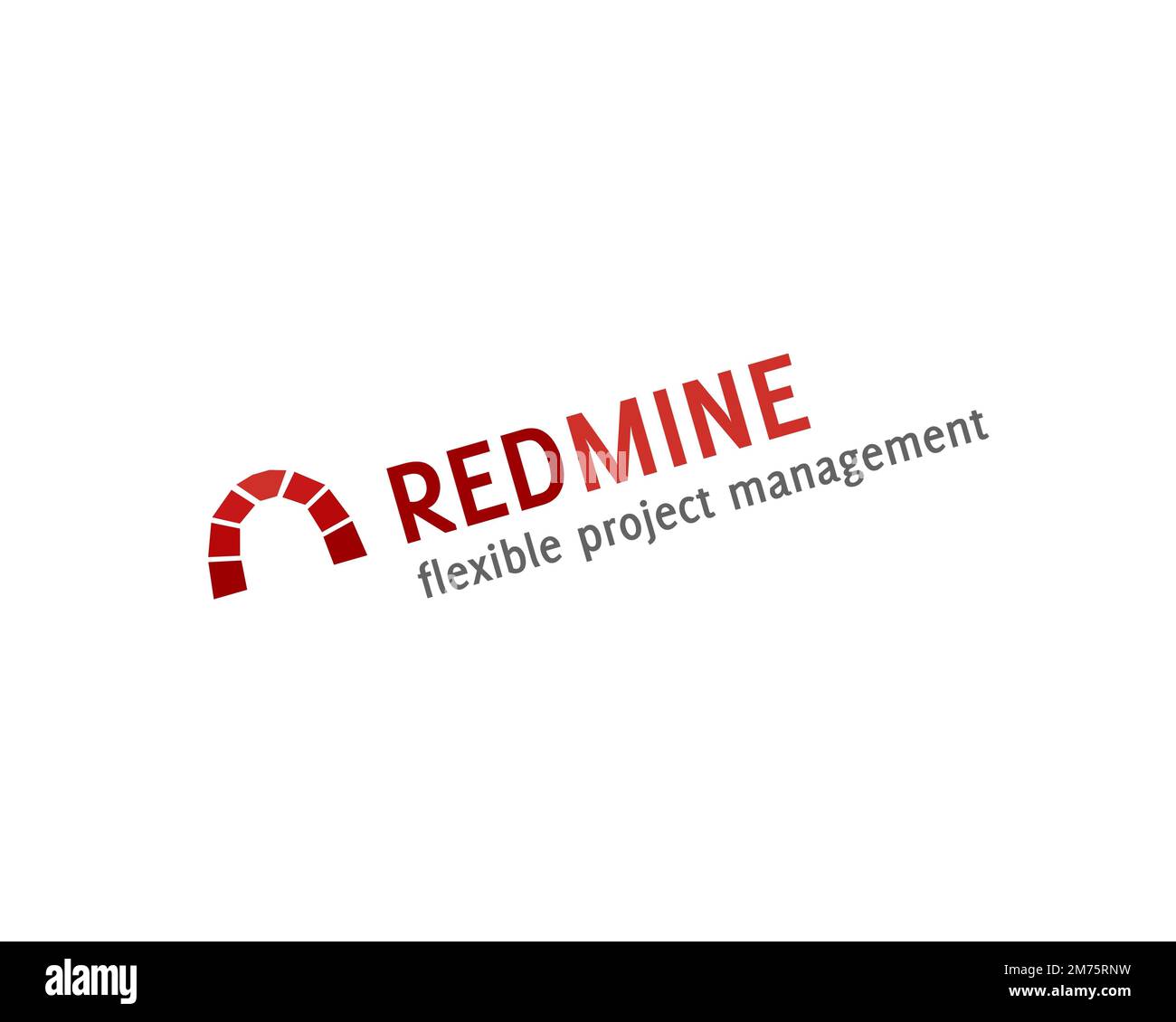 Redmine, rotated logo, white background Stock Photo - Alamy