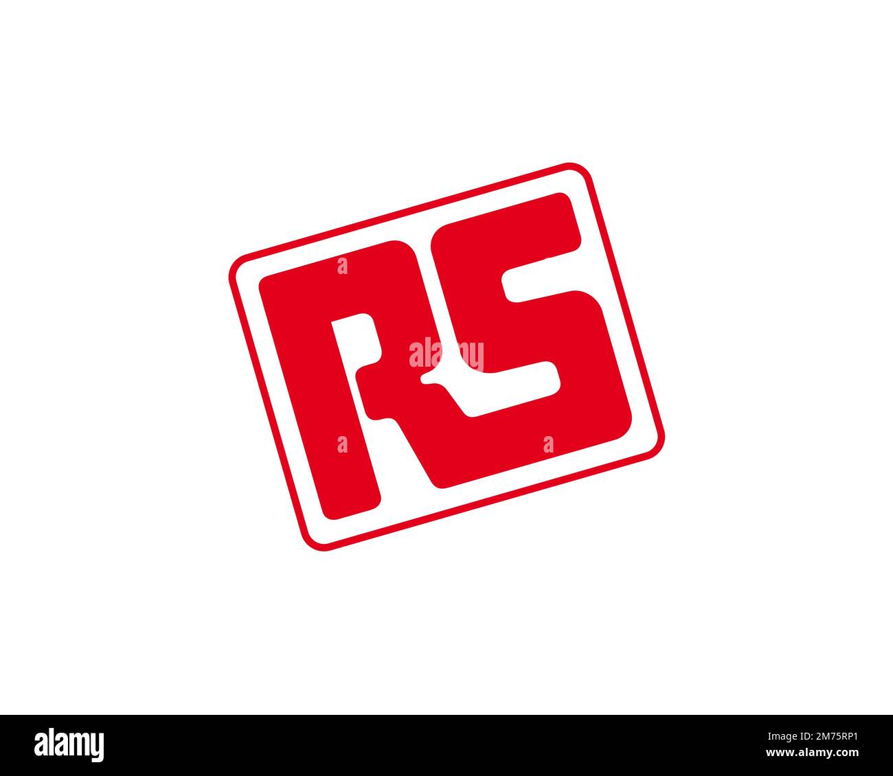 RS Components, rotated logo, white background Stock Photo - Alamy