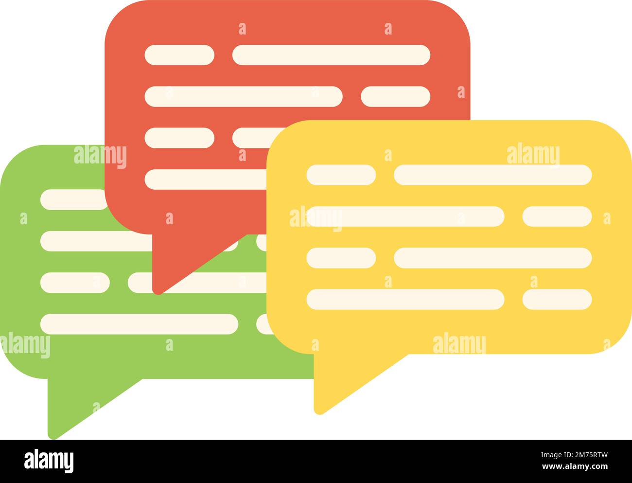 Live forum chat icon flat vector. Online business. Media group isolated ...