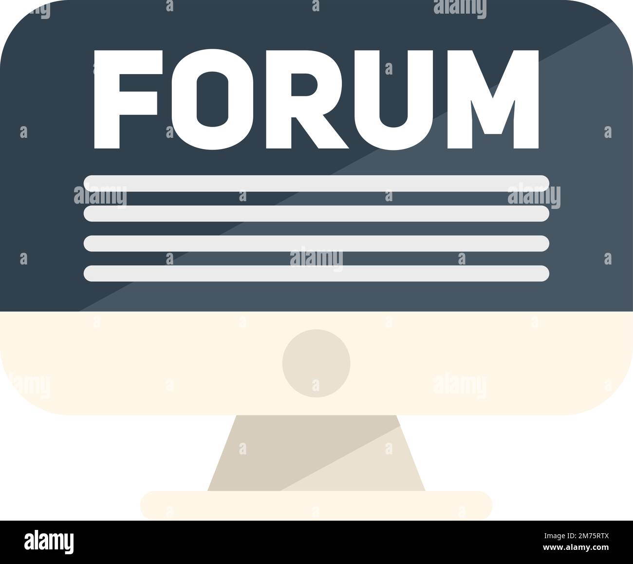Online live forum icon flat vector. Business chat. Web conference ...
