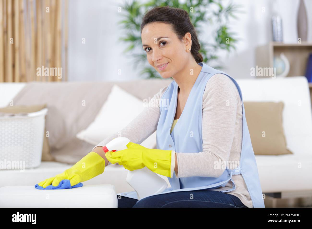 Female sanitation worker spraying hi-res stock photography and images ...