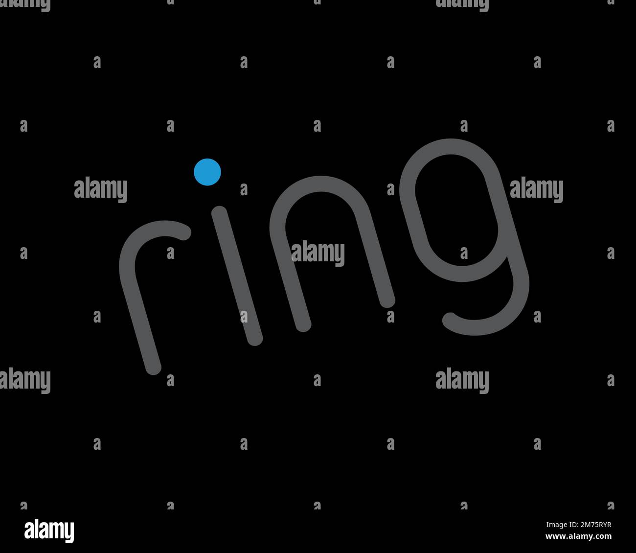 Ring Inc. rotated logo, black background Stock Photo - Alamy