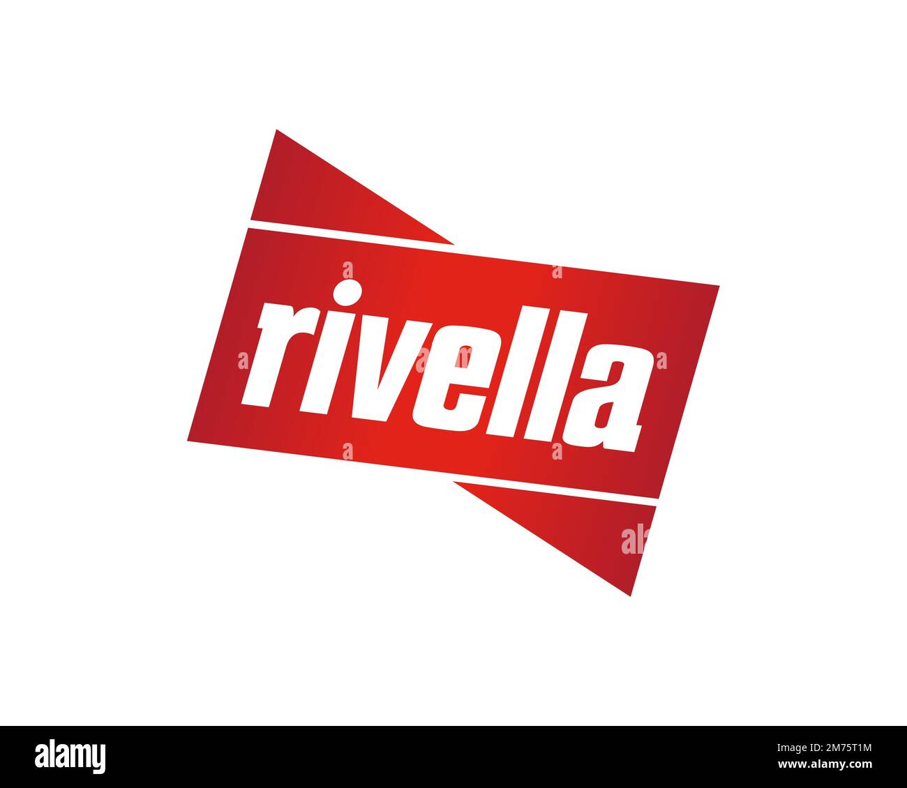 Rivella, rotated logo, white background B Stock Photo - Alamy