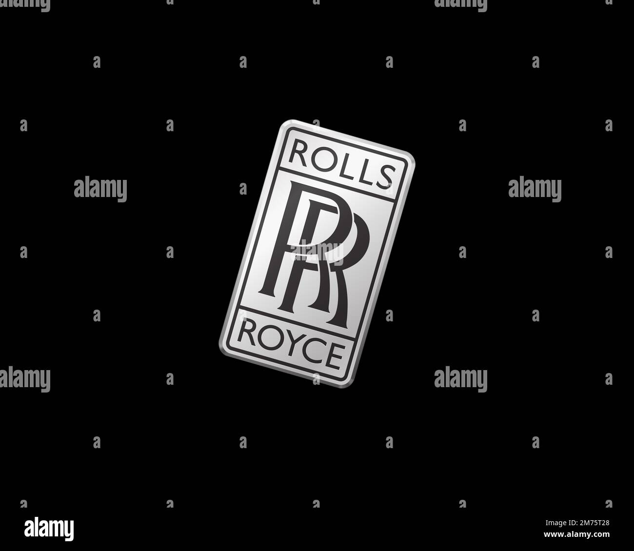 Rolls Royce Motors, rotated logo, black background B Stock Photo - Alamy