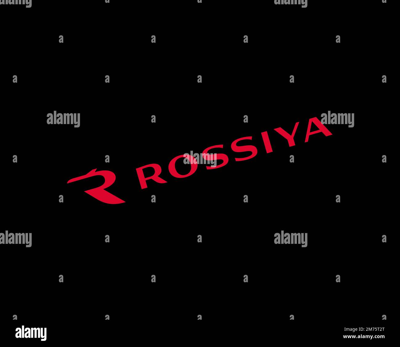 Rossiya Airline, rotated logo, black background Stock Photo - Alamy