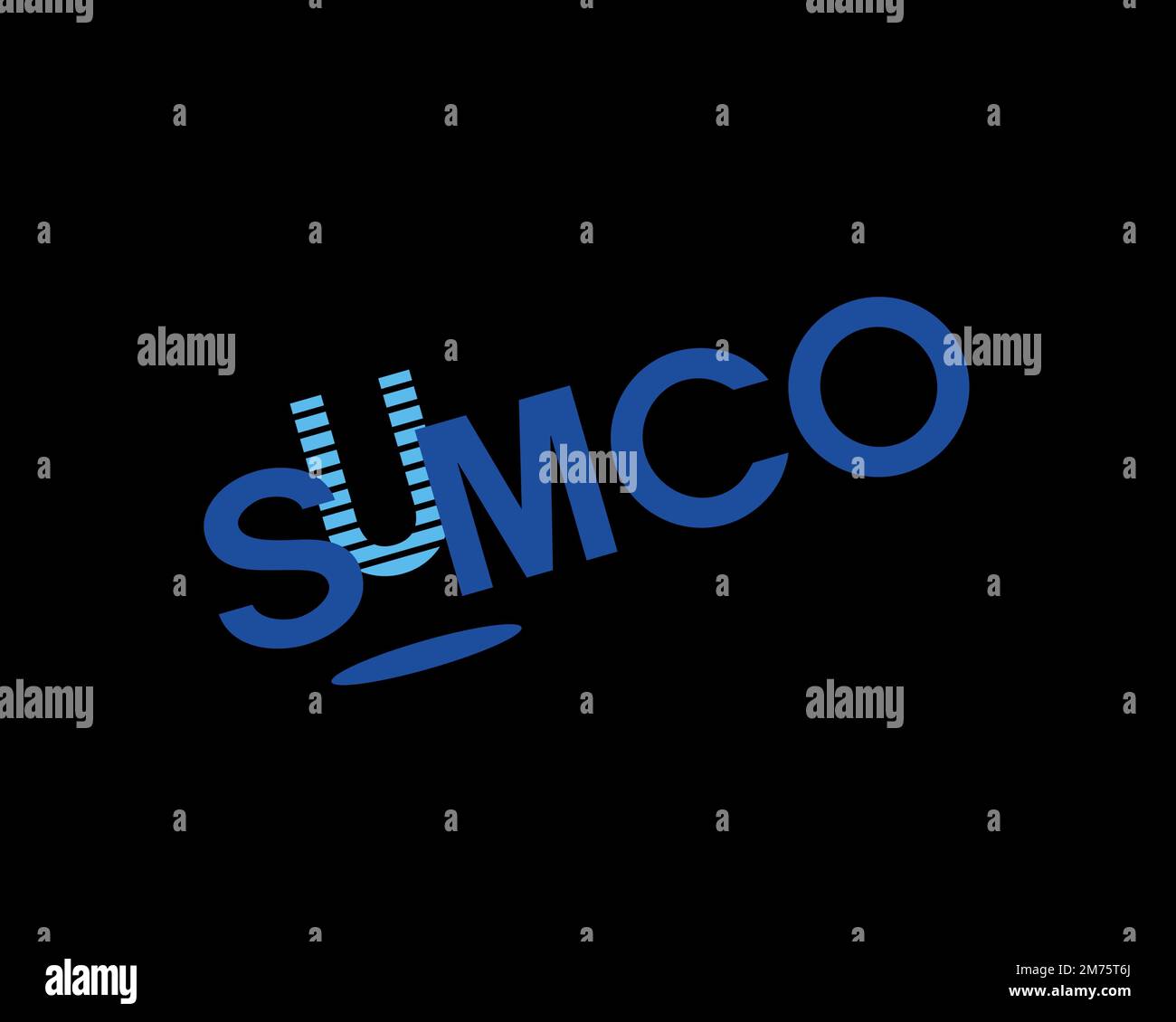SUMCO, rotated logo, black background Stock Photo - Alamy