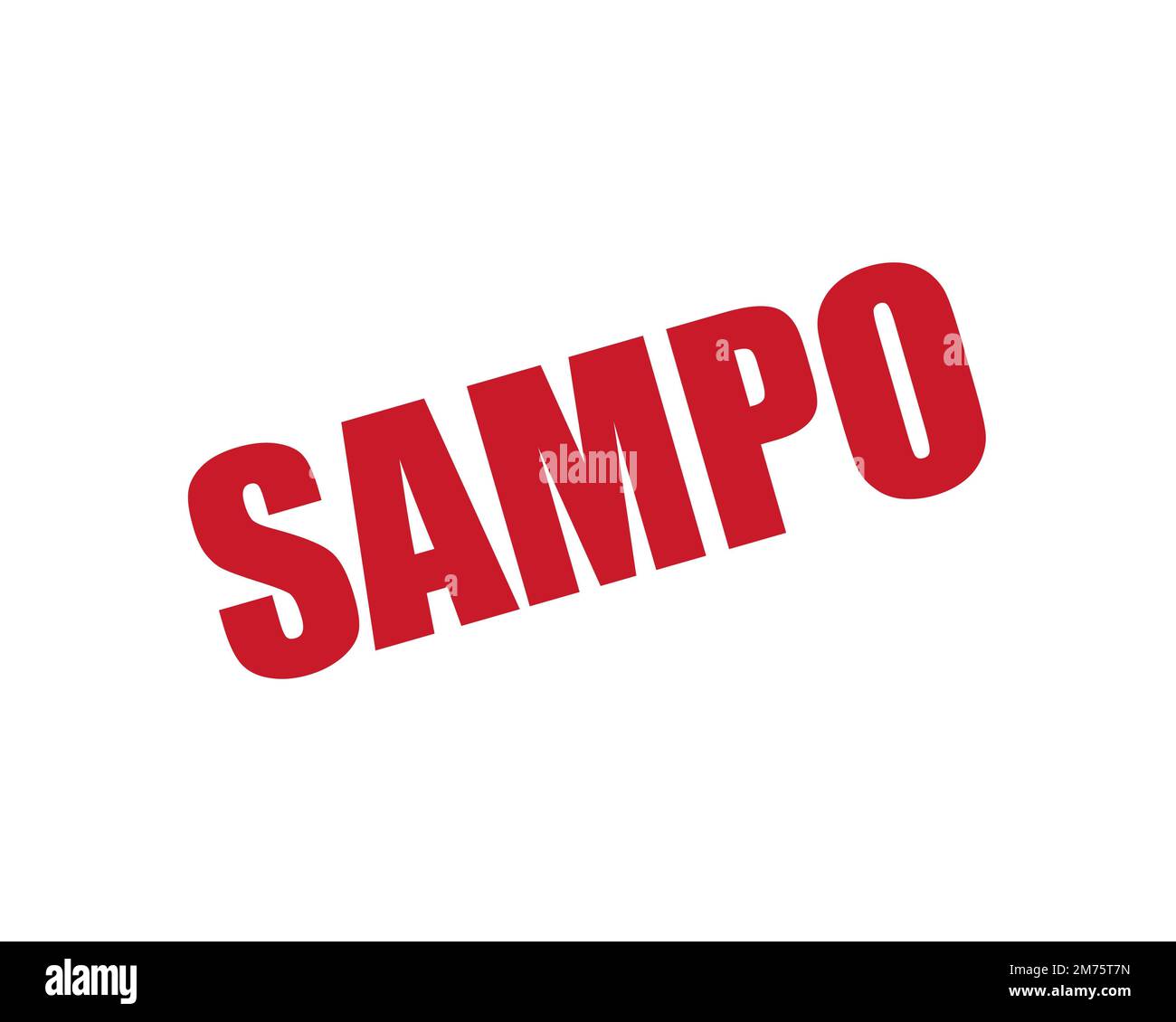 Sampo Corporation, rotated logo, white background Stock Photo - Alamy