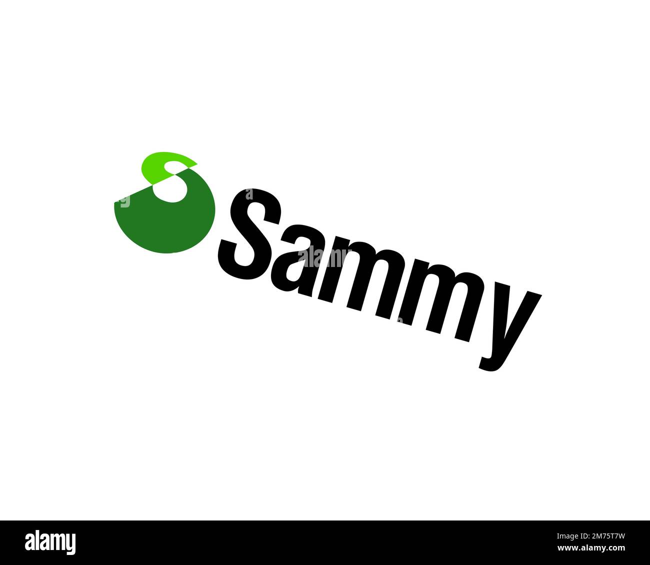 Sammy Corporation, Rotated Logo, White Background B Stock Photo - Alamy