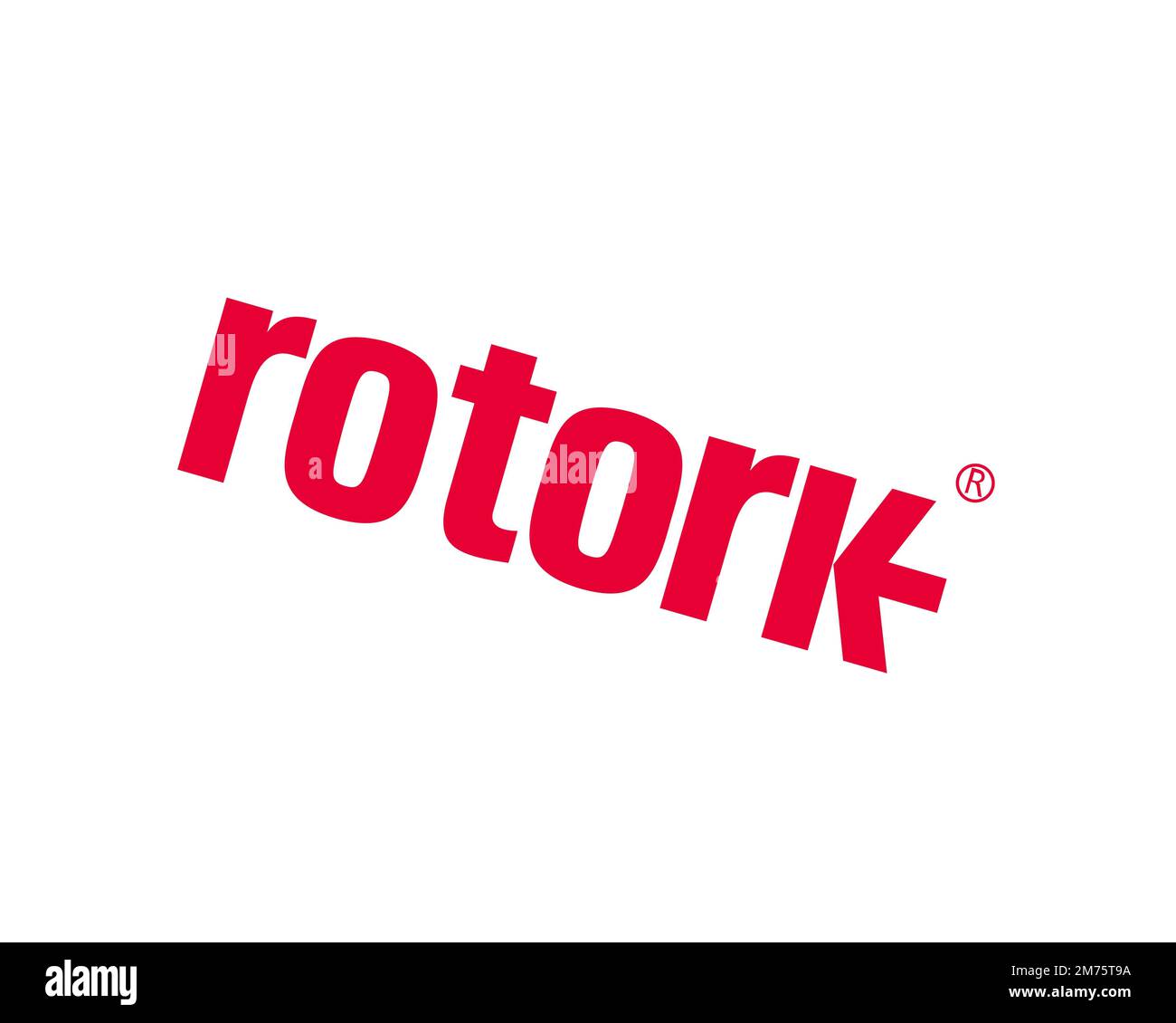 Rotork, rotated logo, white background B Stock Photo - Alamy