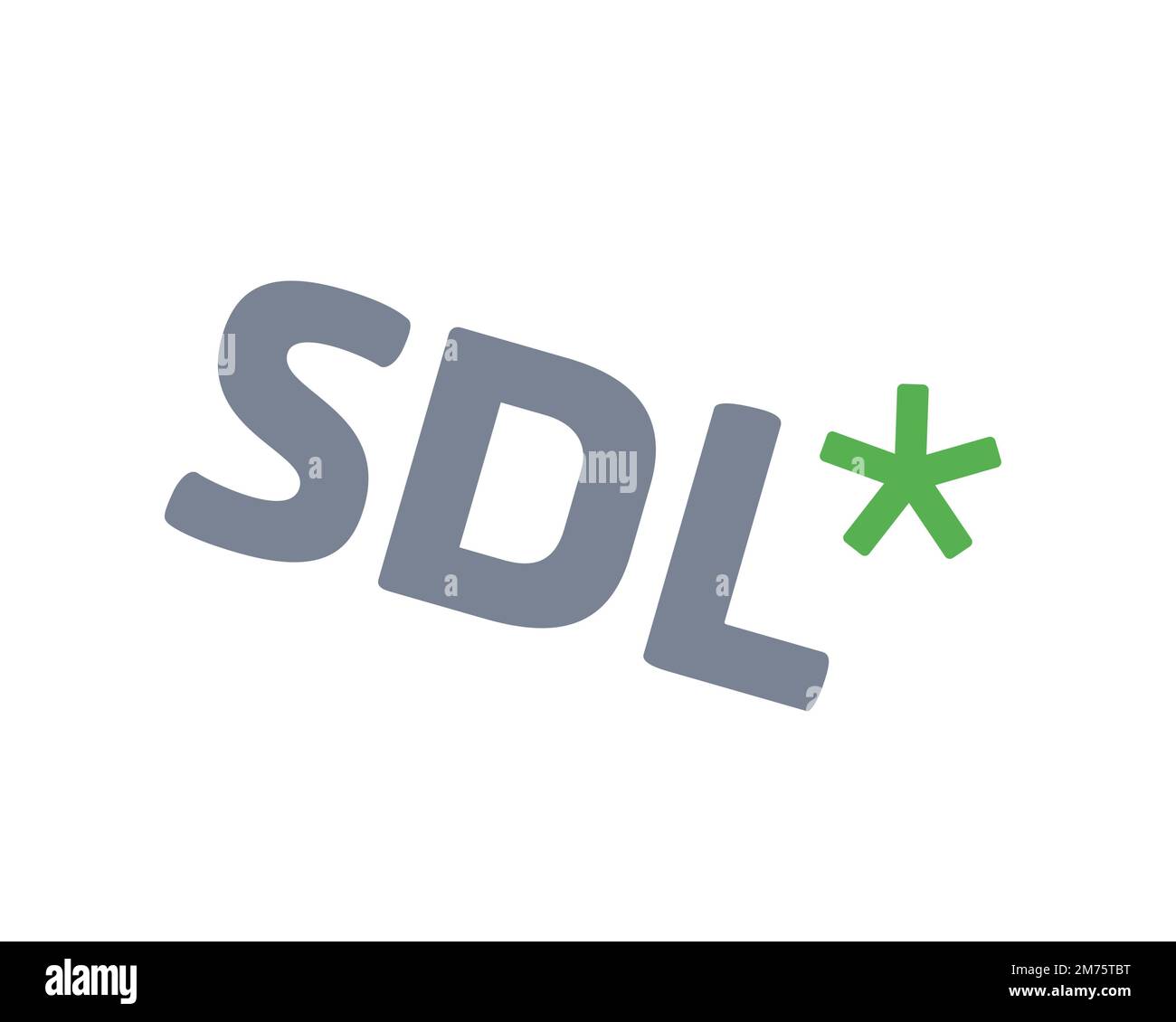 SDL plc, rotated logo, white background B Stock Photo - Alamy