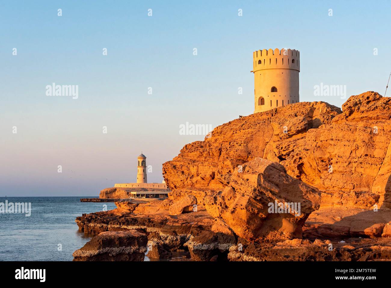 Al-Ayjah Watchtower and Lighthouse, Sur, Oman Stock Photo - Alamy
