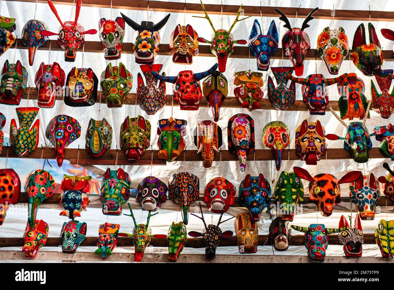 Handcraft guatemaltese ceremonial masks Stock Photo - Alamy