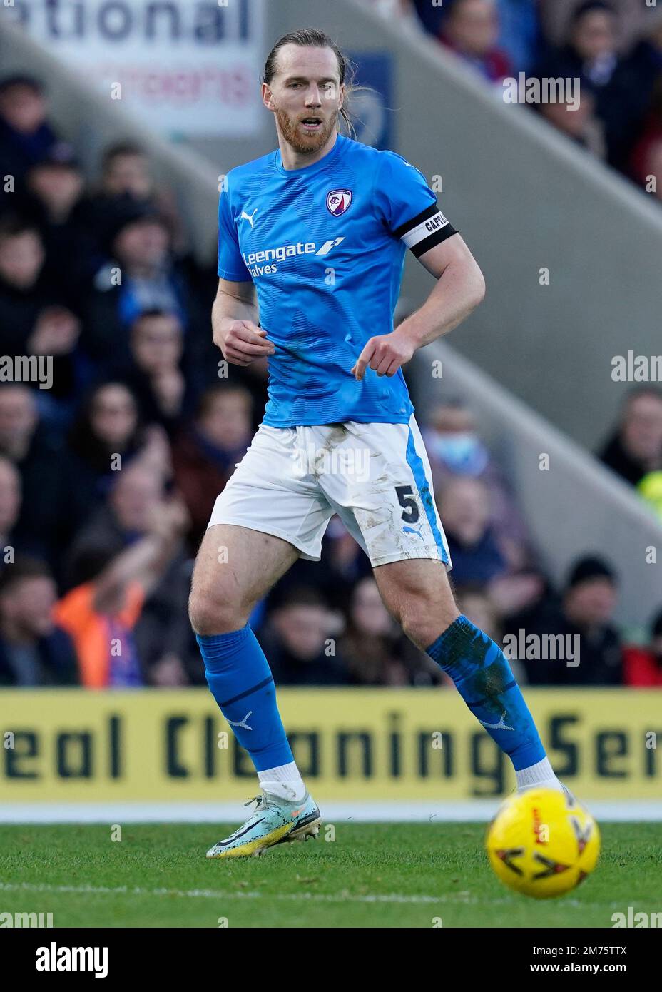 Chesterfield, UK. 7th Jan, 2023. Jamie Grimes of Chesterfield during ...