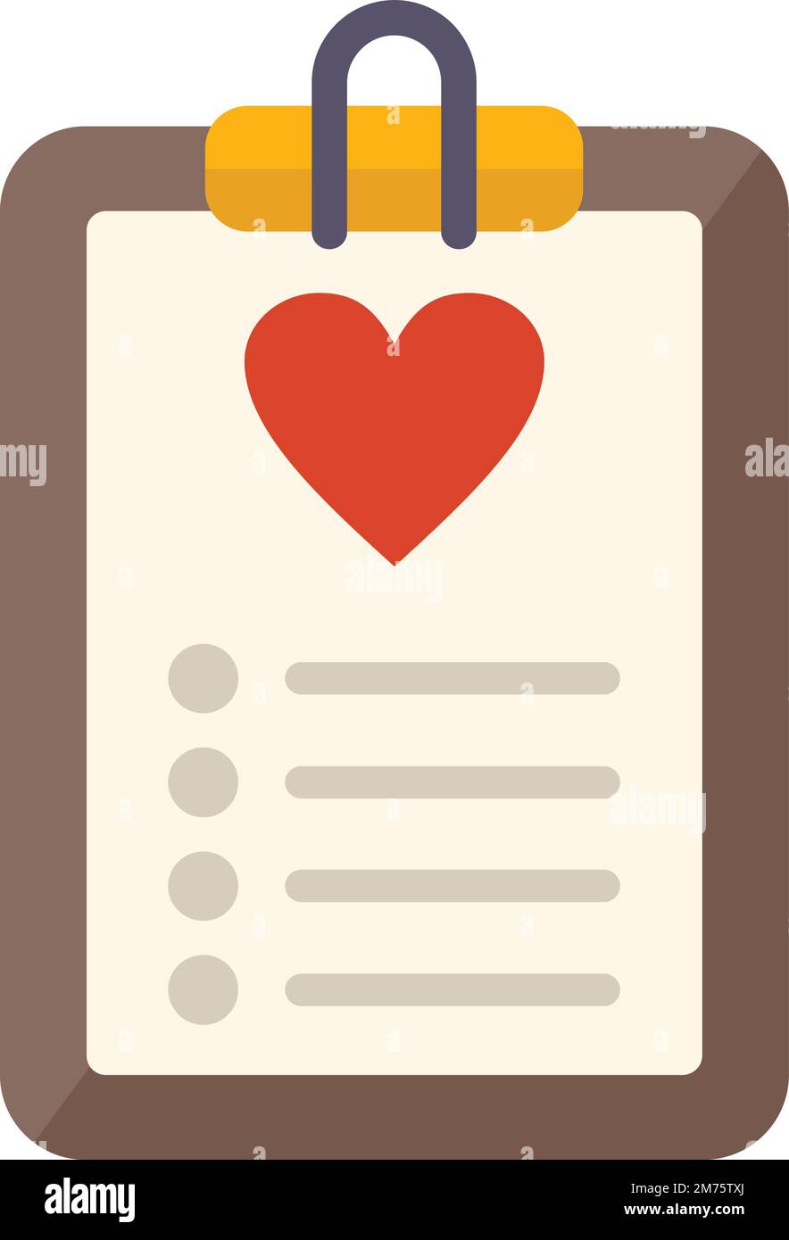 Clipboard charity icon flat vector. Donate help. Web volunteer isolated ...