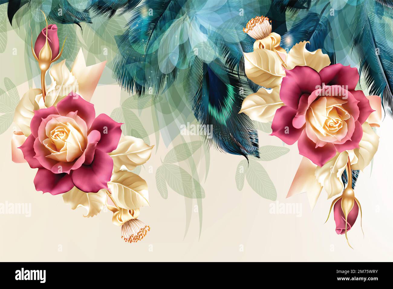 3D High Decoration Background Wallpaper Stock Photo - Alamy