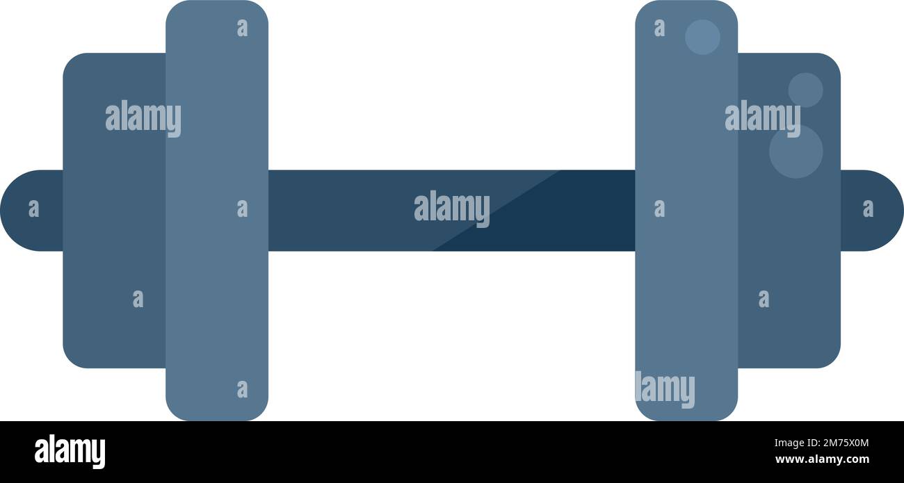 Steel dumbbell icon flat vector. Active workout. Daily gym isolated Stock Vector Image & Art - Alamy