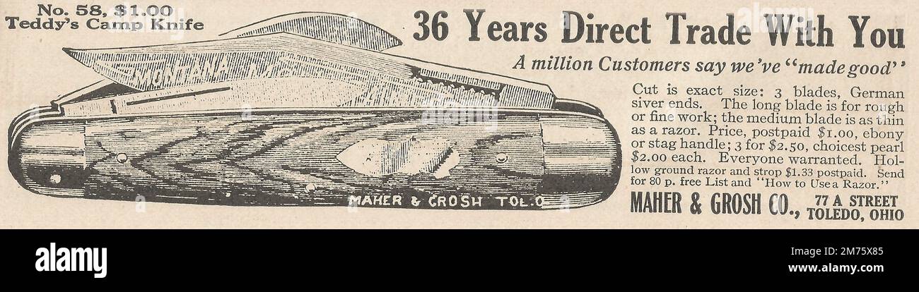 Pocket Knife Advertisement Stock Photo - Alamy