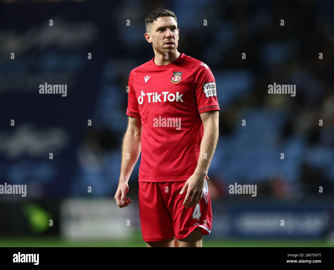 Coventry, UK. 7th Jan, 2023. Ben Tozer of Wrexham during the The FA Cup ...
