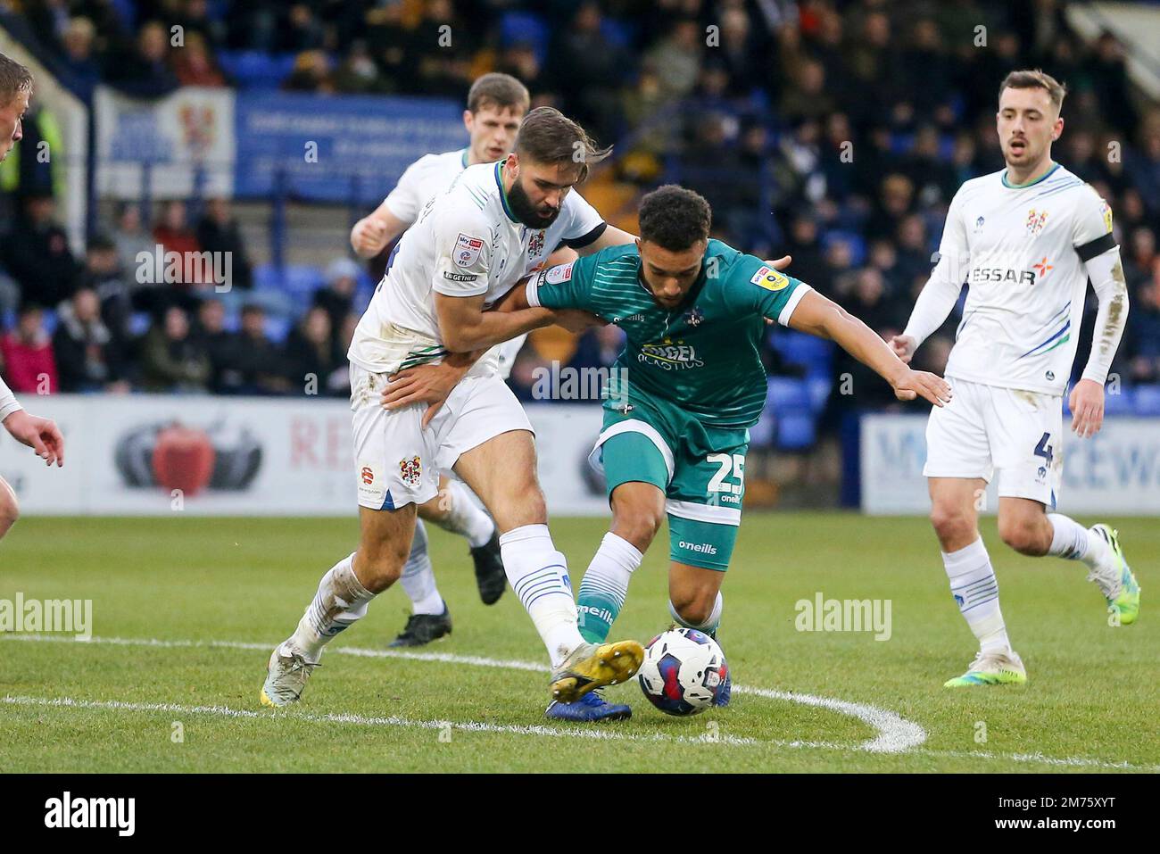 Birkenhead, UK. 07th Jan, 2023. Lee O'Connor of Tranmere Rovers and ...