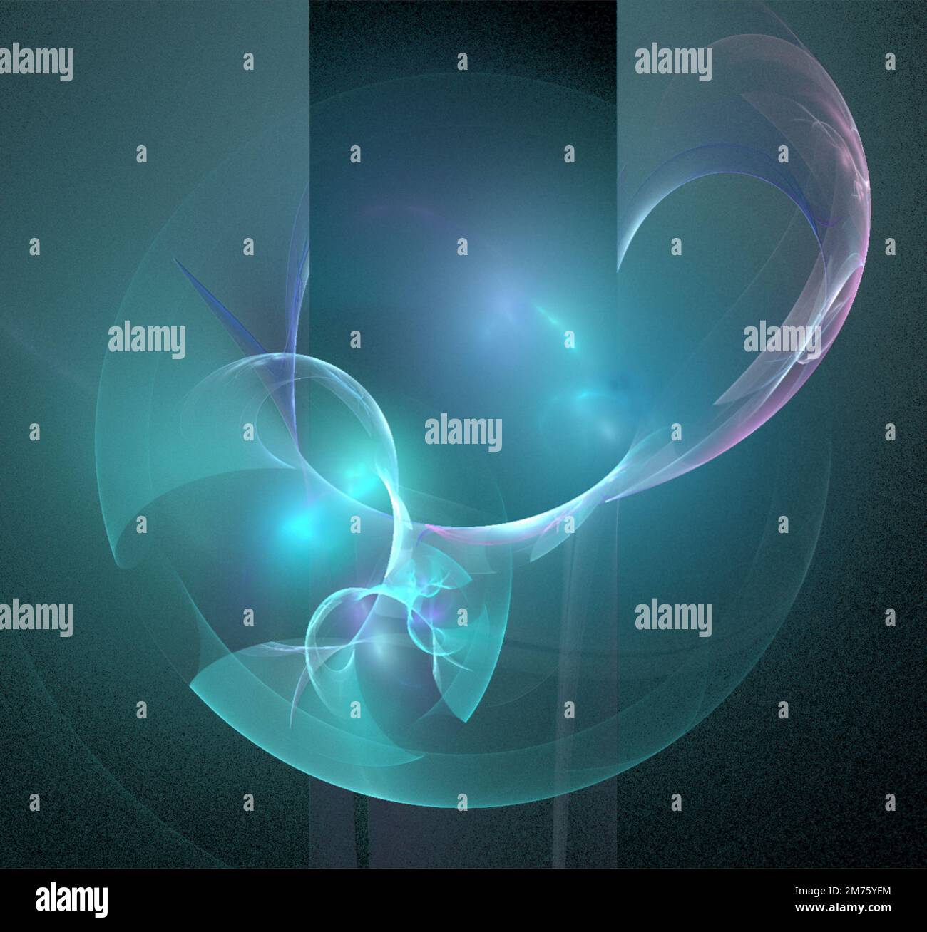 bright blue-violet abstract pattern on black, color digital graphics ...