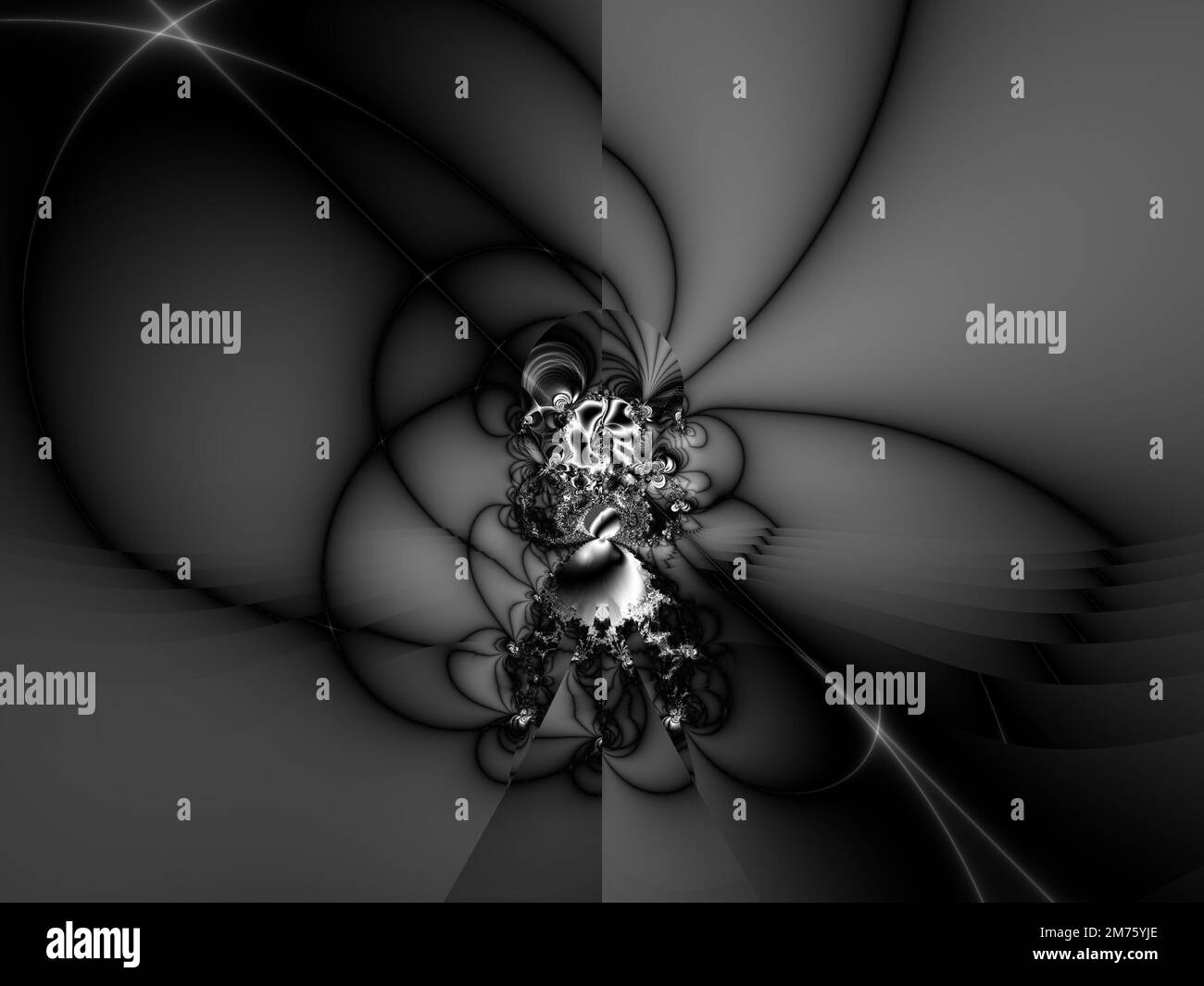 black and white abstract drawing, monochrome graphics, design Stock ...