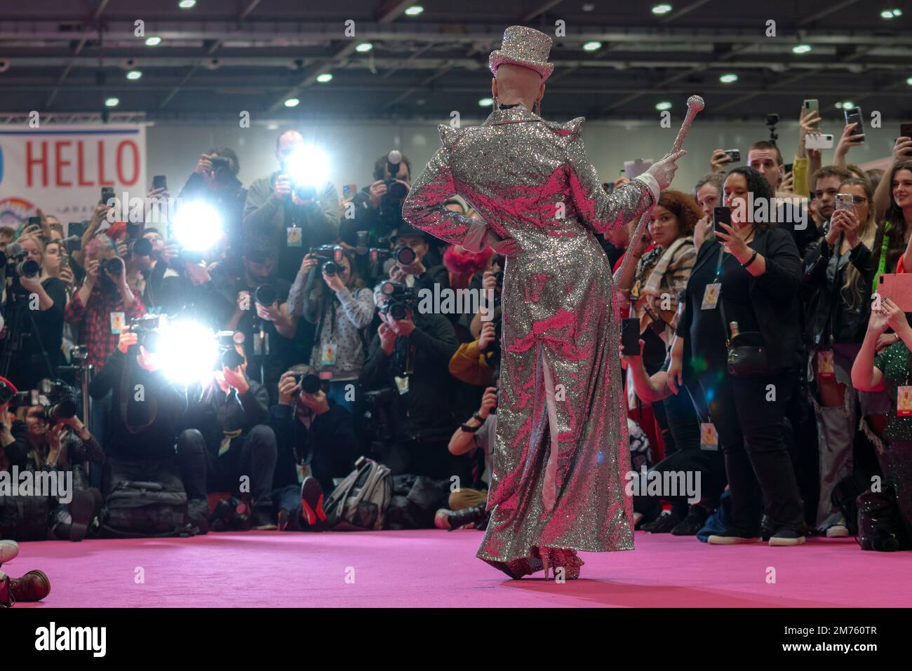 London, UK. 6th January 2023. Drag Queen personalities at DragCon UK ...