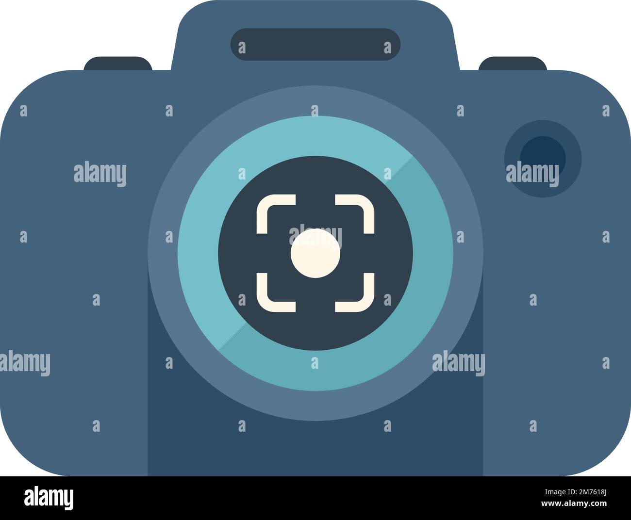 Camera focus icon flat vector. Work goal. Business target isolated ...