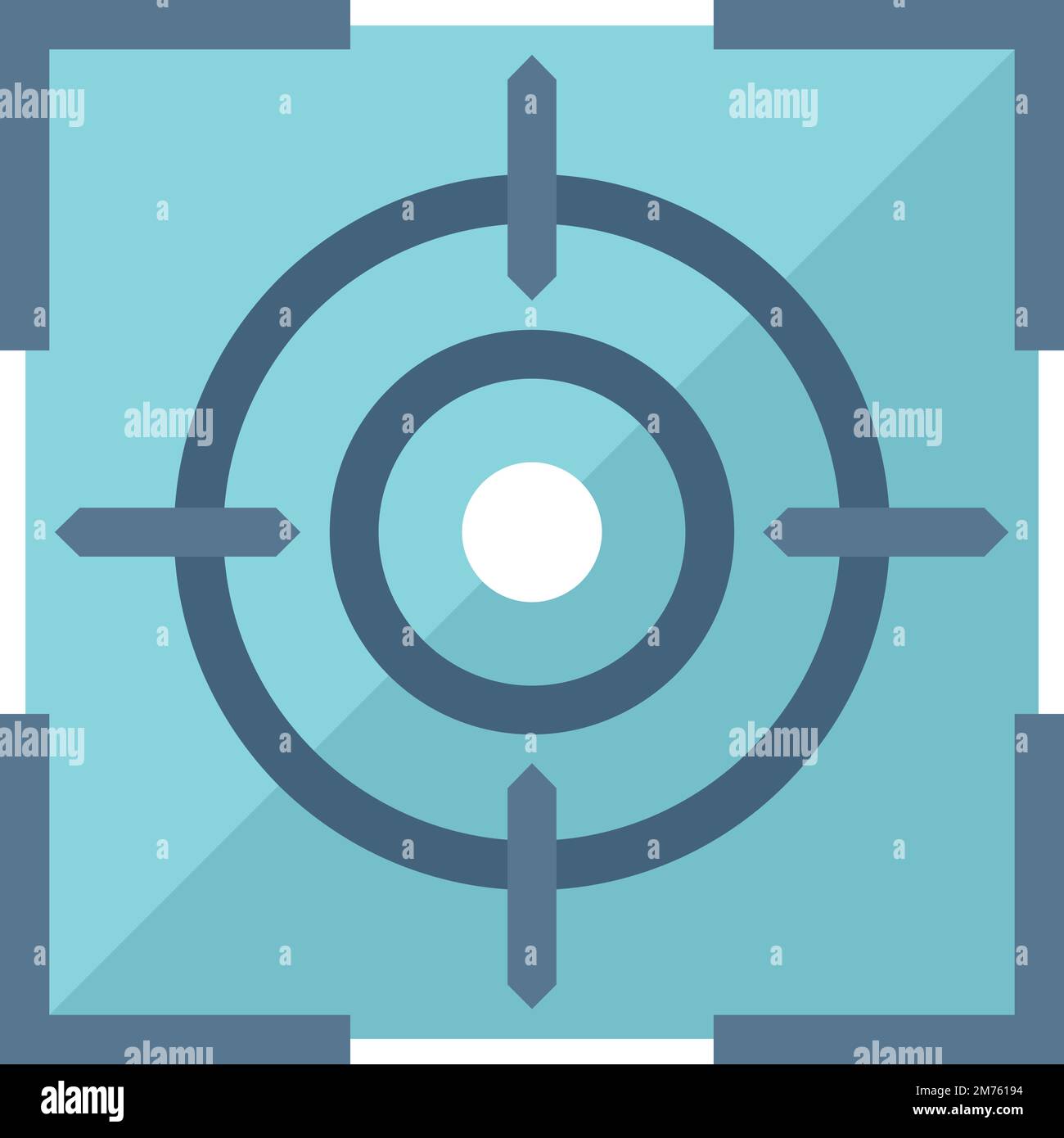 Focus career icon flat vector. Work goal. Self point isolated Stock ...
