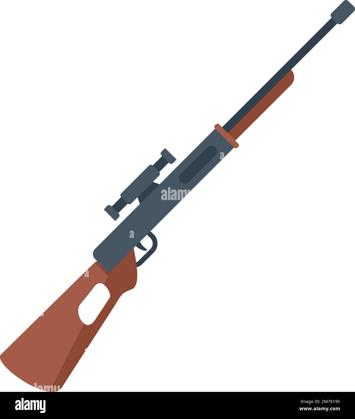 Military sniper icon flat vector. Weapon gun. War army isolated Stock ...