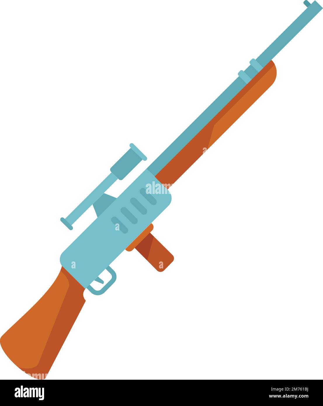 War sniper icon flat vector. Weapon gun. Combat army isolated Stock ...
