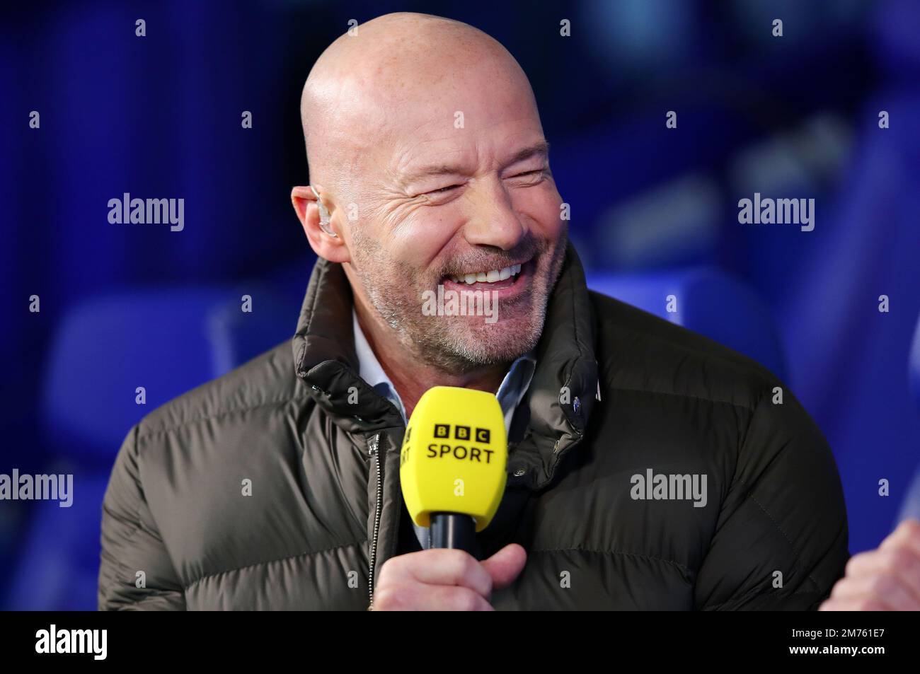 Sheffield, UK. 7th Jan, 2023. Alan Shearer talks with BBC Sport during ...