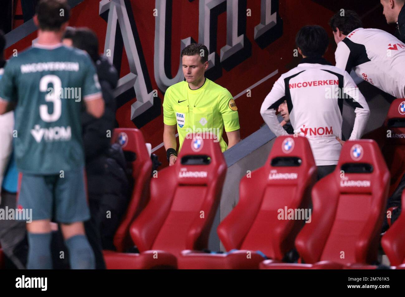 EINDHOVEN - Referee Sander van der Eijk during the Dutch premier league ...